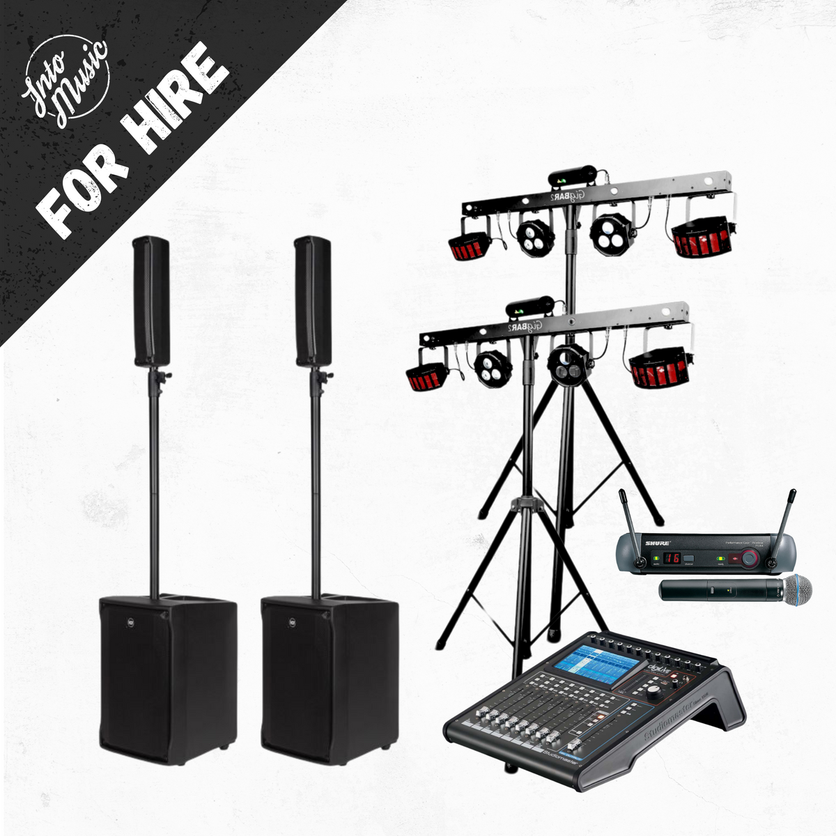 DIY Party/Wedding Disco Sound System Lighting Hire Package – Into Music ...