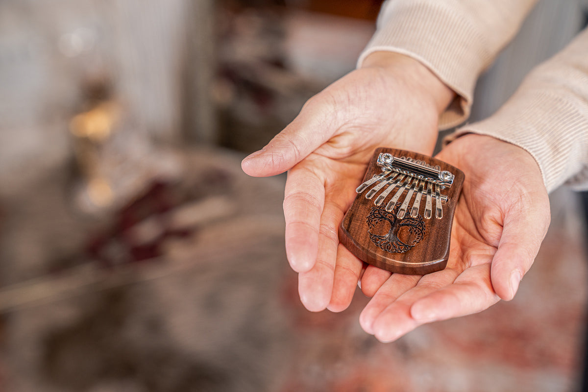 Meinl Sonic Energy Solid "Tree of Life" Mini Kalimba - 8 notes / black ...