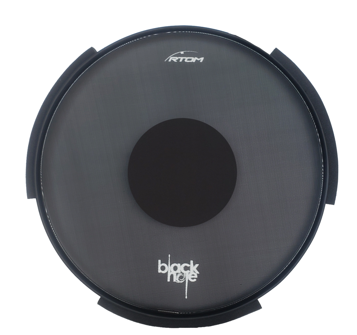 22″ Rtom Black Hole Bass Drum Practice Pad Snap-On Tuneable Mesh Head ...