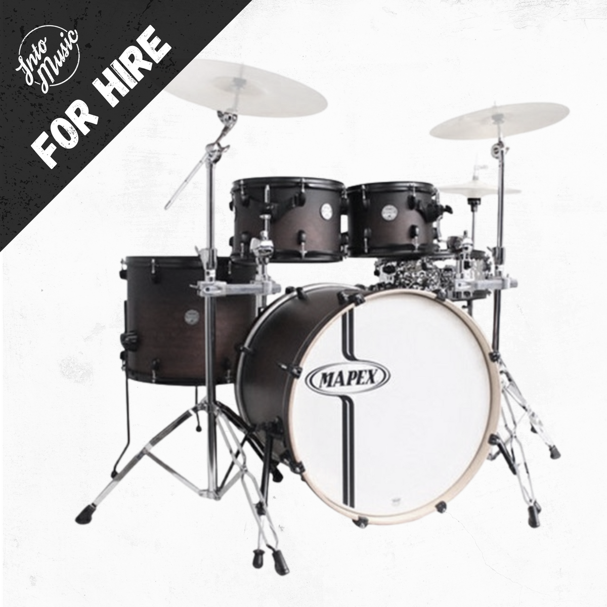 Hire a Mapex Horizon Satin Black Short Stack Drum Kit + Stands – Into ...